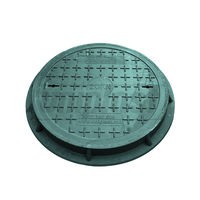 Capac canalizare plastic verde rotund DN500-1t